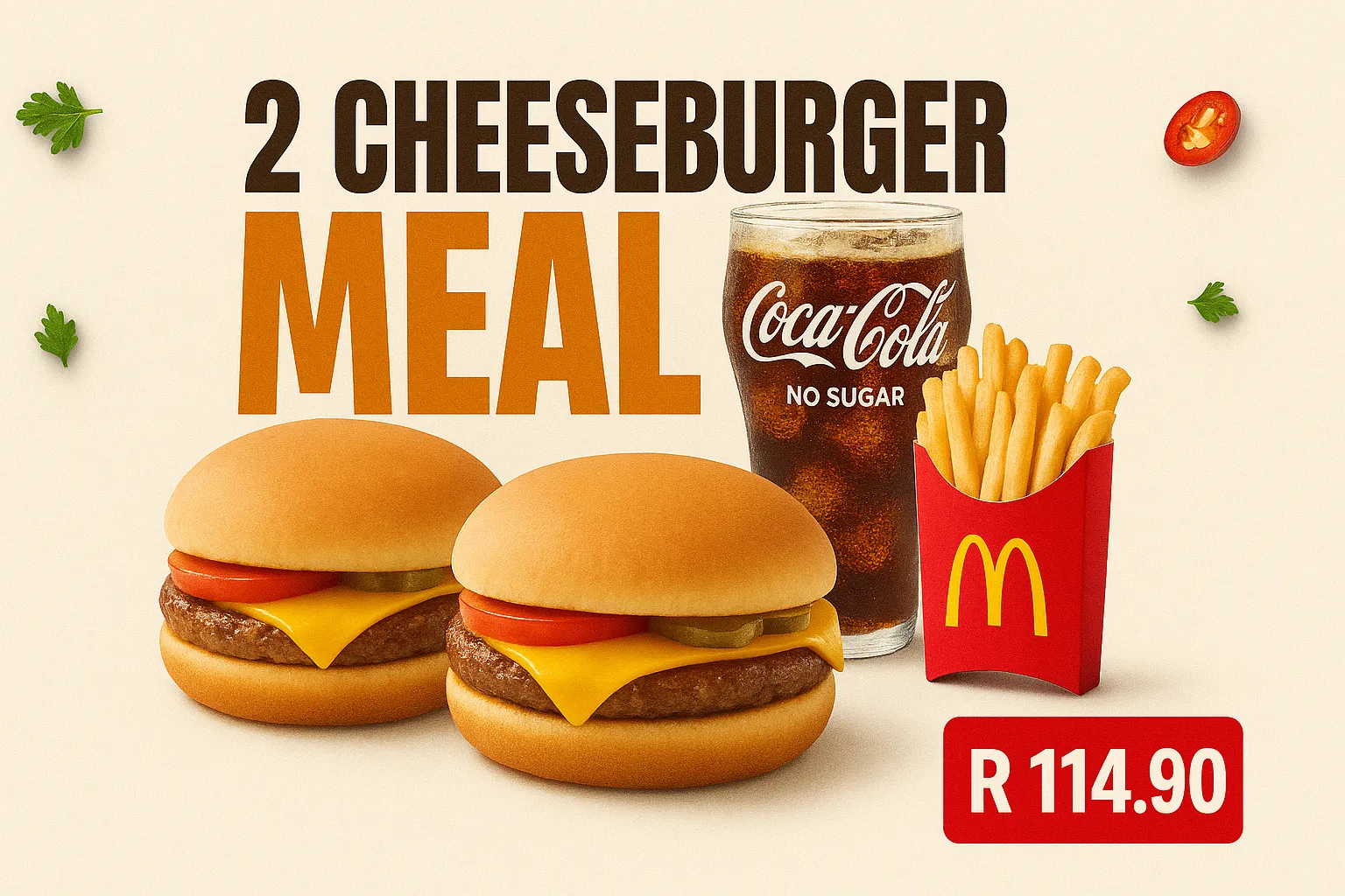 Mcdonald's 2 Cheeseburger Meal Price South Africa